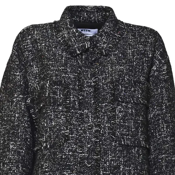 MSGM Embellished Tweed Shirt