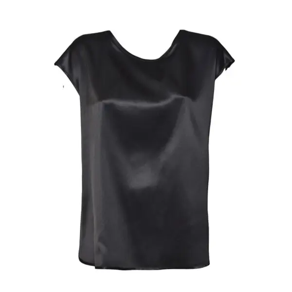SOLOTRE Cap Sleeve Draped Top