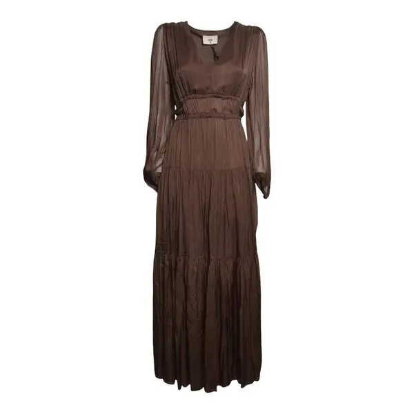 SOLOTRE Maxi Dress - Marrone