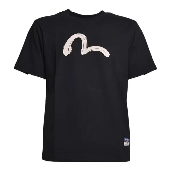 EVISU Black Graphic Print T-shirt - Nero