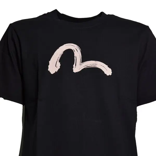 EVISU Black Graphic Print T-shirt - Nero