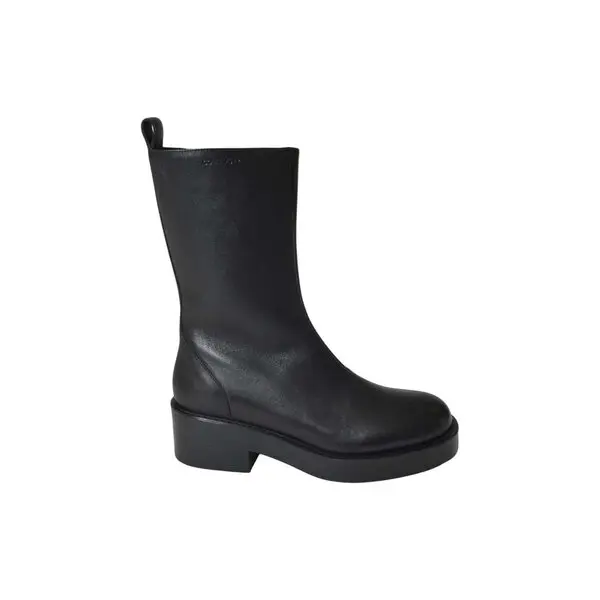 COURREGES Courrèges Black Leather Zip-up Boots - Nero