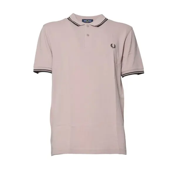 Comme Des Garçons Polo Shirt With Trimmed Collar And Cuffs - Rosa