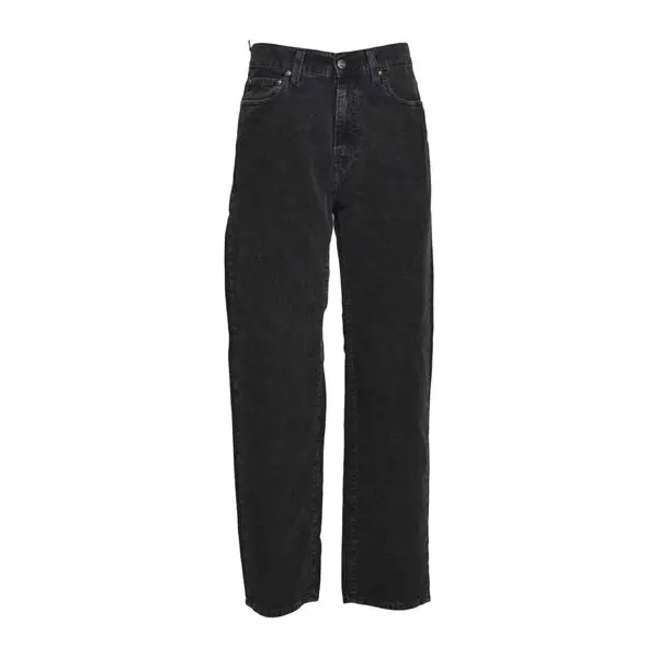 Carhartt Work In Progress Acid Wash Straight Leg Jeans - Nero