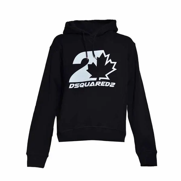 Dsquared2 Cotton Gauzed Sweatshirt With Adjustable Hood