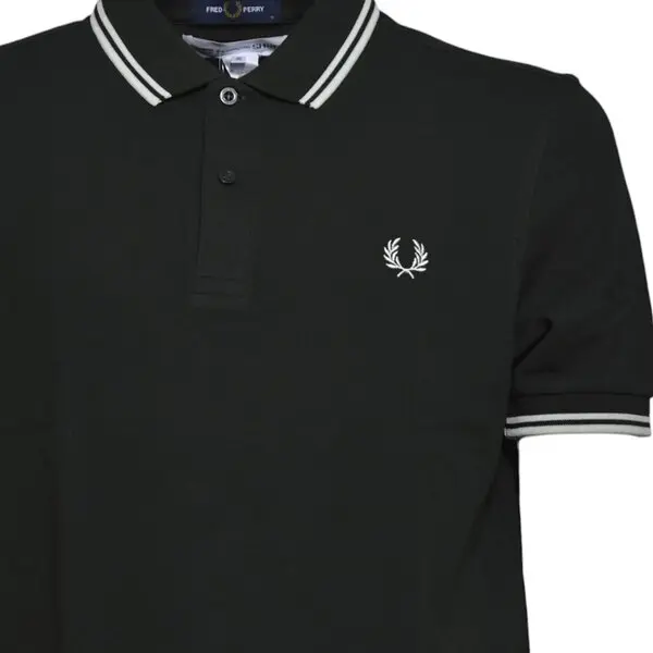 Comme Des Garçons Fred Perry Polo Shirt With Contrasting Trim - Verde