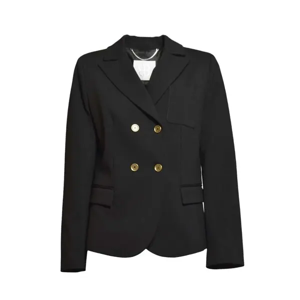 ROOM 52 Double Breasted Blazer With Metal Trims