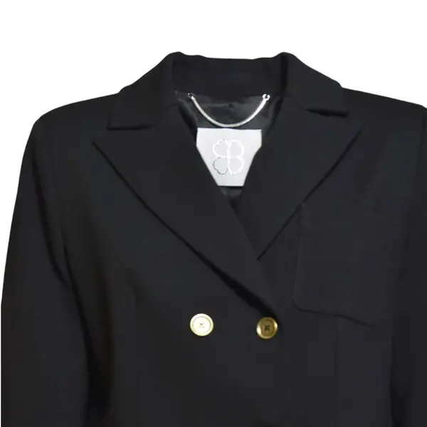 ROOM 52 Double Breasted Blazer With Metal Trims