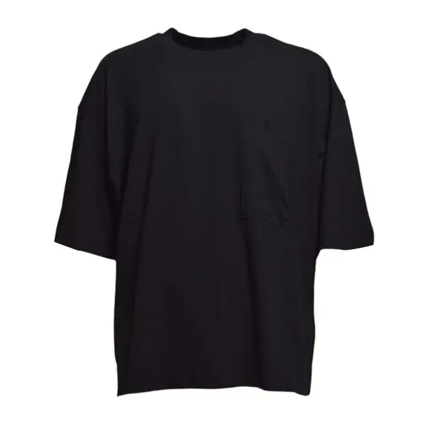 ETUDES Black Cotton T-shirt With Pocket