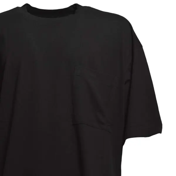 ETUDES Black Cotton T-shirt With Pocket