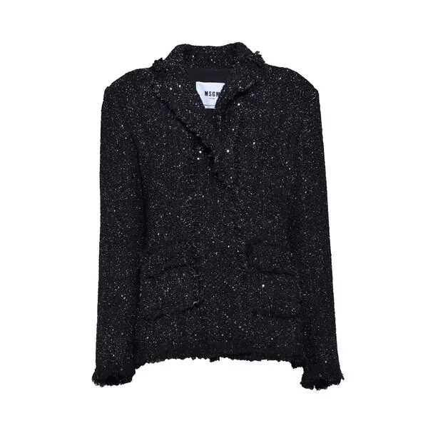 MSGM Embellished Textured Jacket