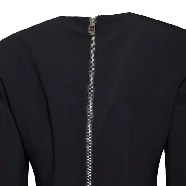 Dsquared2 Black Long Sleeve Zip Up Mini Dress