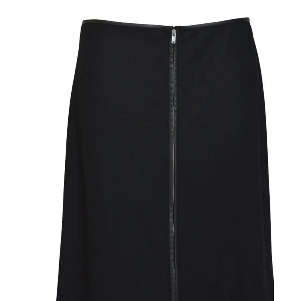 JIL SANDER Black Zippered Midi Skirt