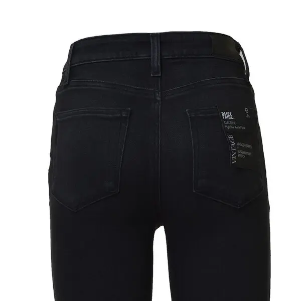Paige Stonewash Effect Denim Jeans - Nero