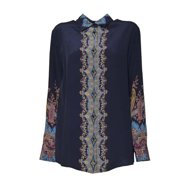 Etro Paisley Print Silk Shirt