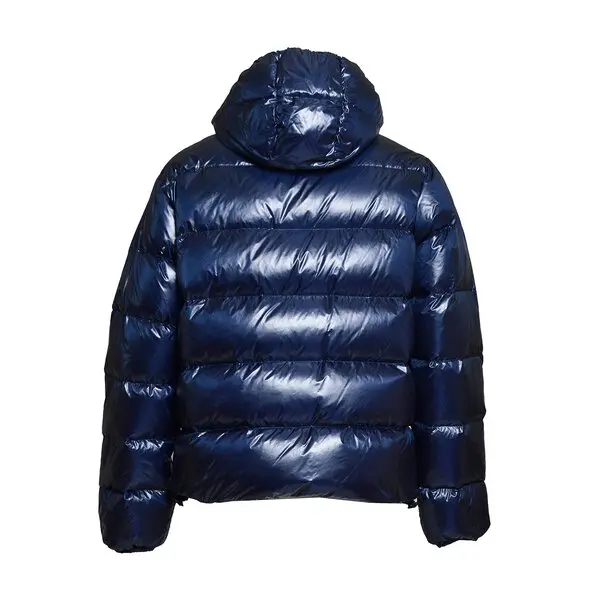 Aspesi Short Padded Down Jacket With High Collar And Hood