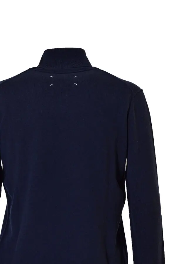 MAISON MARGIELA Turtleneck Fine Knit Sweater - Blu