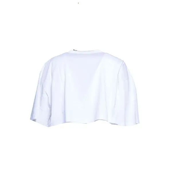 Dsquared2 White Cropped T-shirt With Logo