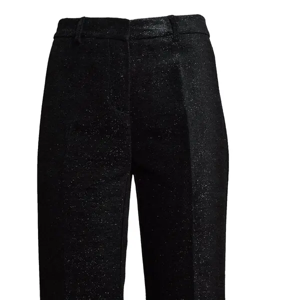 Etro Viscose Blend Flared Trousers With Lamé Thread