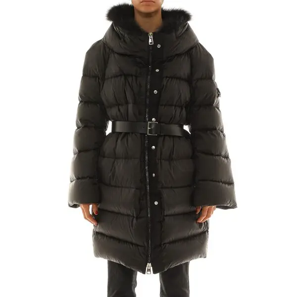 Ermanno Scervino Padded Down Coat With Fur Trim