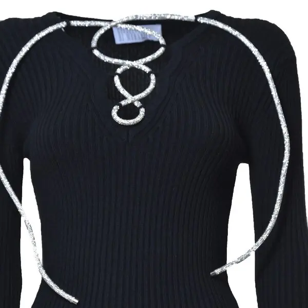 Giuseppe Di Morabito Ribbed Knit Embellished Sweater - Nero