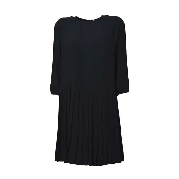 Aspesi Pleated Midi Dress - Nero