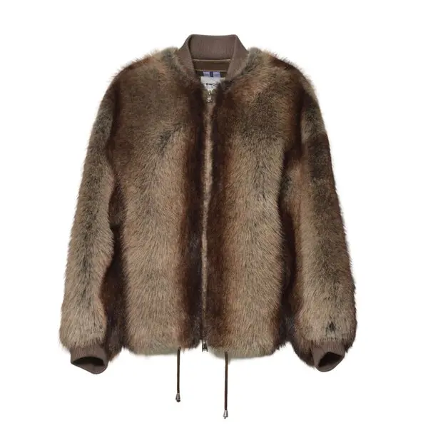 SWORD 6644 Fur Bomber Jacket