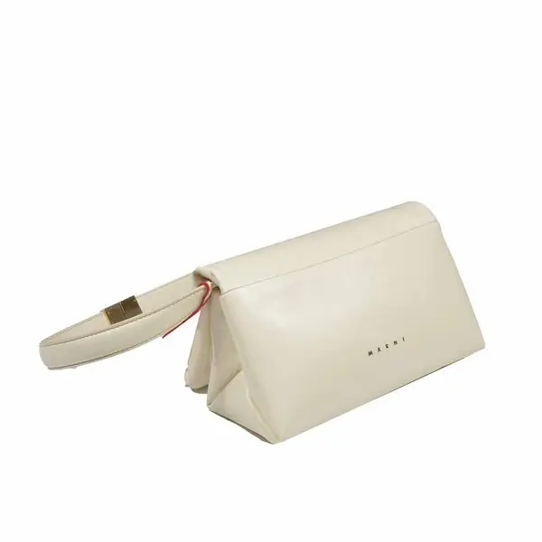 Marni Triangular Padded Shoulder Bag With Push-lock Clasp