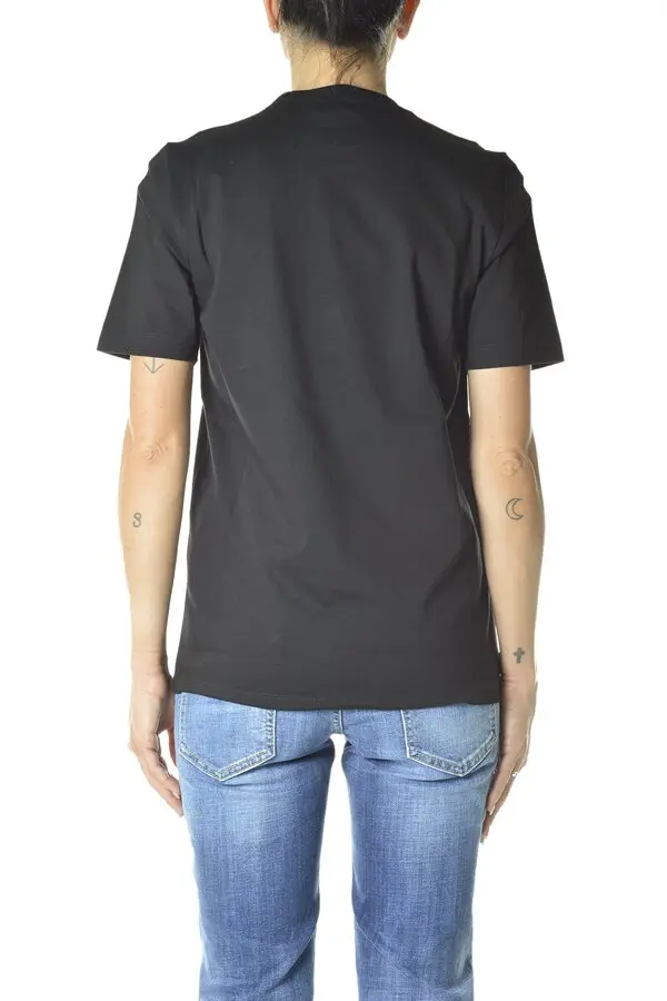 Dsquared2 Black Cotton 'icon' Print Logo T-shirt - Nero