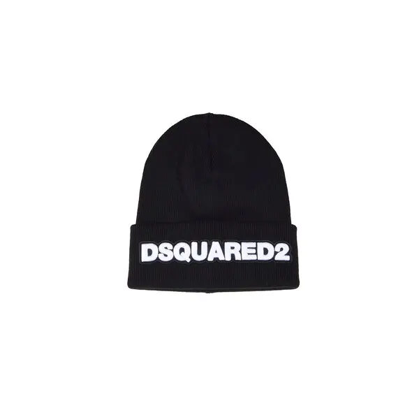 Dsquared2 Wool Knit Cap - Nero