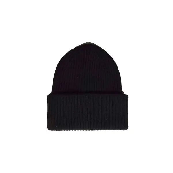 Dsquared2 Ribbed Beanie With Logo Detail - Nero