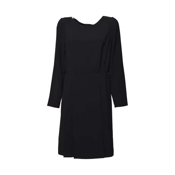 Aspesi Black Long Sleeve Midi Dress