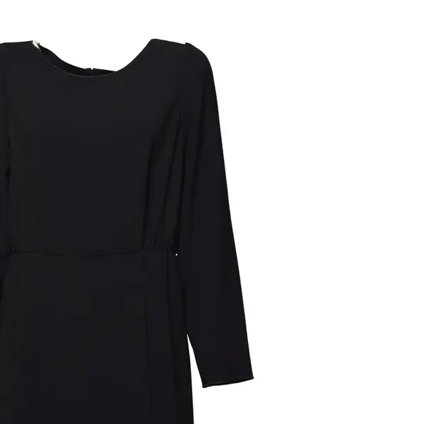 Aspesi Black Long Sleeve Midi Dress