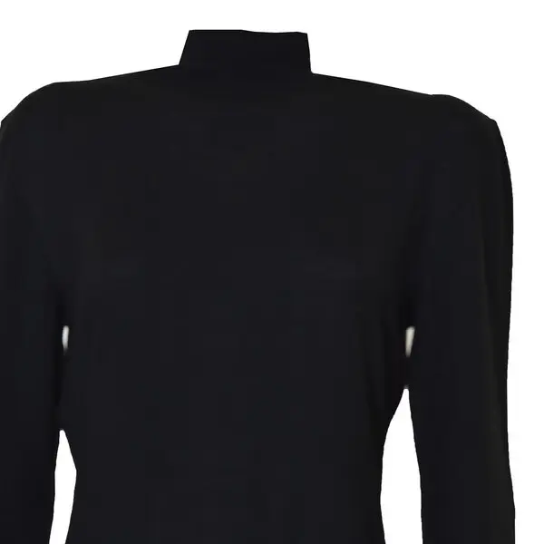 Moschino Black High Neck Fine Knit Sweater - Nero