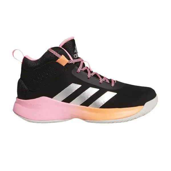 Adidas Cross 'em Up 5 Wide J Basketball Sneakers - Black