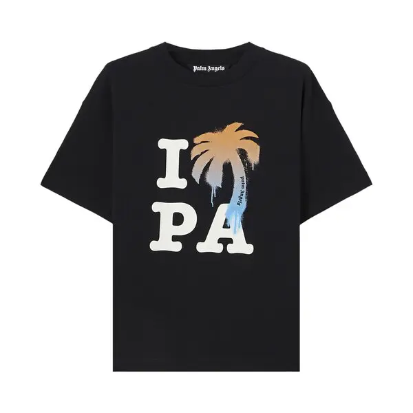 Palm Angels I Love Pa" Graphic T-shirt - Black