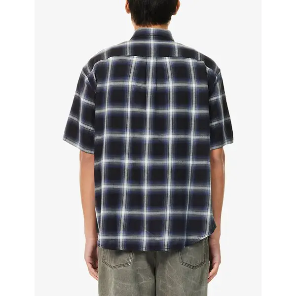 A BATHING APE One Point Plaid-print Cotton-blend Shirt