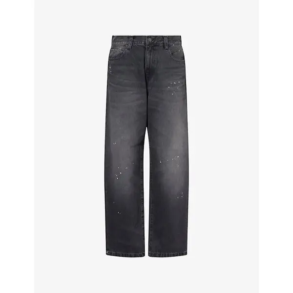 Carhartt Work In Progress Paint-splatter Denim Jeans - Black
