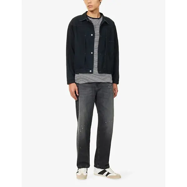 Carhartt Work In Progress Paint-splatter Denim Jeans - Black