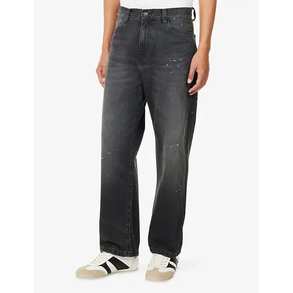 Carhartt Work In Progress Paint-splatter Denim Jeans - Black