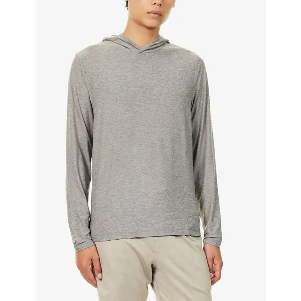 Vuori Strato Tech Stretch-woven Hoody - Heather Grey