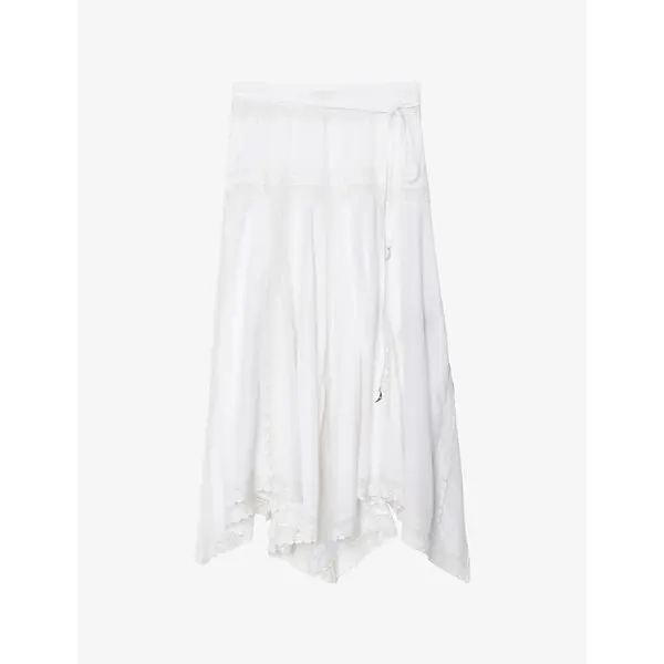 Zadig&Voltaire Jetro Lace-trim Cotton-blend Midi Skirt - Judo