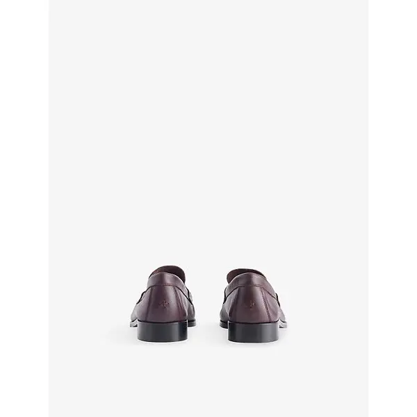 DUKE + DEXTER Ezra Ruched Leather Loafers