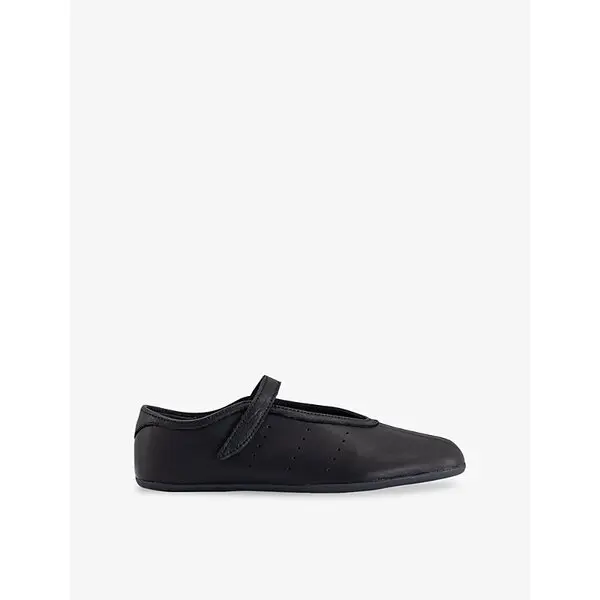 Adidas Stan Smith Leather Ballet Flats - Core Black Cream White G