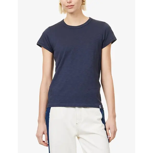 Rag & Bone Slub Round Neck Cotton T-shirt - Salute