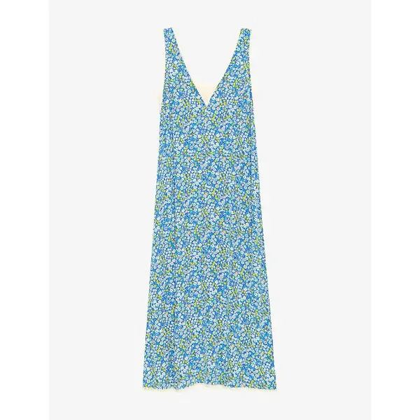 Zadig&Voltaire Renzo Floral-print Woven Midi Dress - Pear
