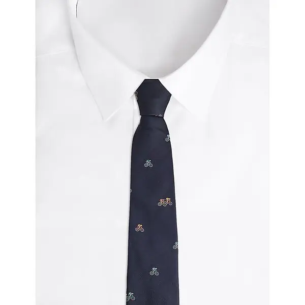 Paul Smith Bicycle Pattern Silk Tie