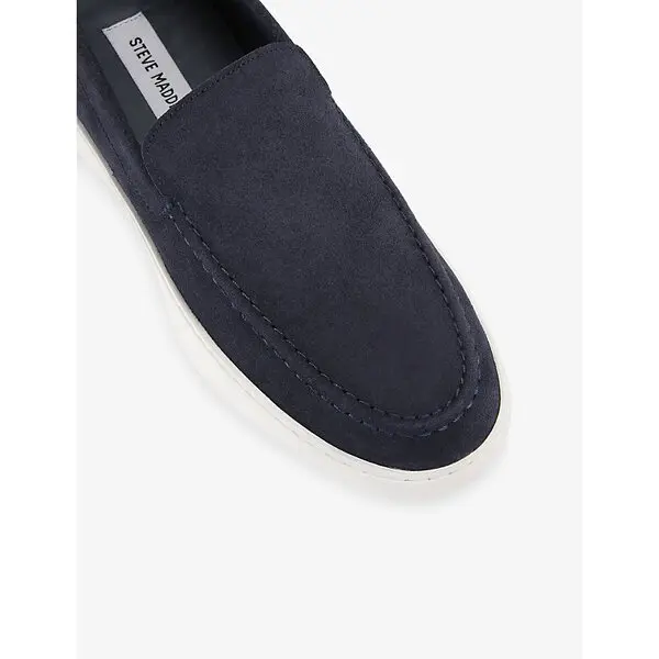Steve Madden Leyton Suede Loafers With Contrast Midsole - Navy