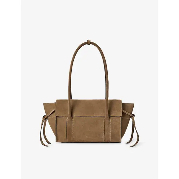 Mulberry Bayswater Small Suede Shoulder Bag - Salcombe Sand