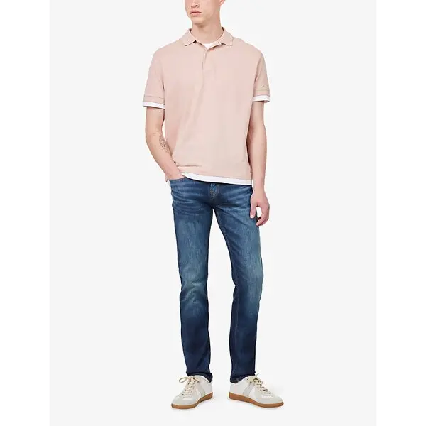 7 For All Mankind Slimmy Tapered-leg Stretch-denim Jeans - Pillow